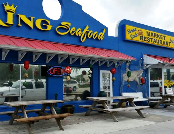 Picnic tables outside announce "we care more about what's on your plate than what's under it." Florida dining at its most authentic.