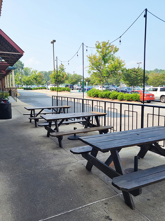 Outdoor seating lets you savor your seafood feast while watching the world go by at perfect pace.