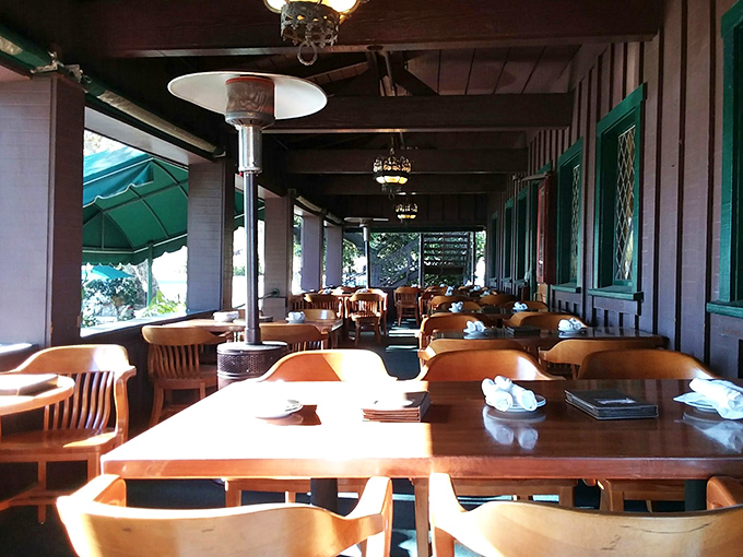 The patio offers al fresco dining with California charm—where the only thing more refreshing than the breeze is knowing prime rib awaits.