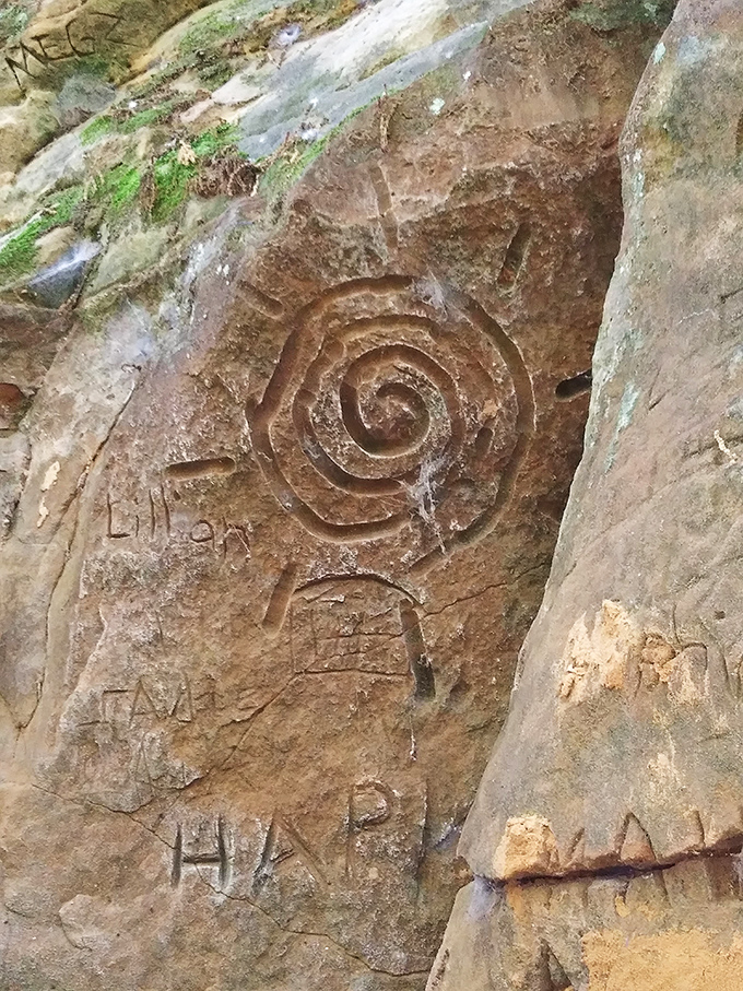 Ancient spiral petroglyphs whisper mysteries from the past&mdash;Kansas' version of prehistoric graffiti with considerably more staying power.
