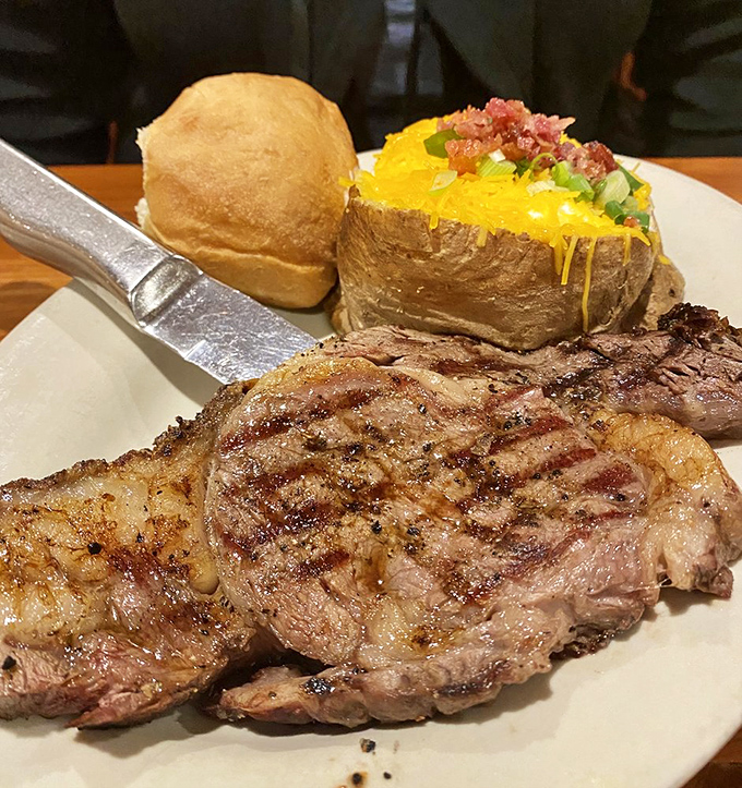 This prime rib isn't just dinner&mdash;it's a celebration on a plate, complete with a baked potato that's dressed for the occasion.
