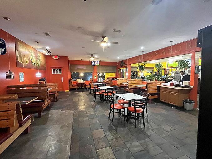 The dining room may not win design awards, but those wooden booths have witnessed countless moments of food-induced joy.