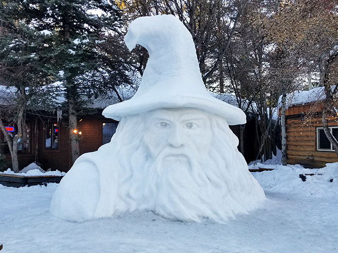 "You shall not pass!" &ndash; unless you admire my magnificent snow beard. Winter wizardry takes literal form in McCall.