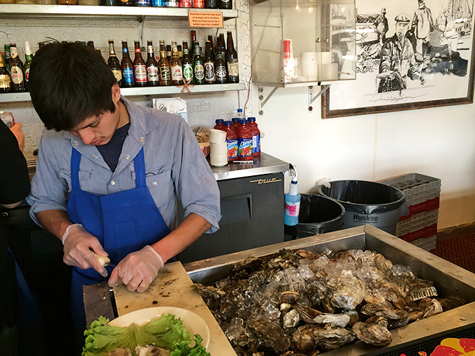 Behind every great seafood joint is someone shucking oysters with the precision of a surgeon and the speed of a card dealer.
