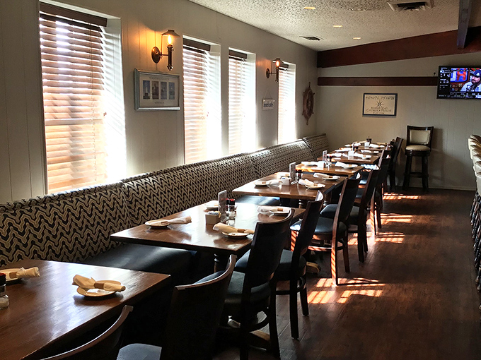 These thoughtfully arranged tables create intimate spaces where great meals become treasured memories together.