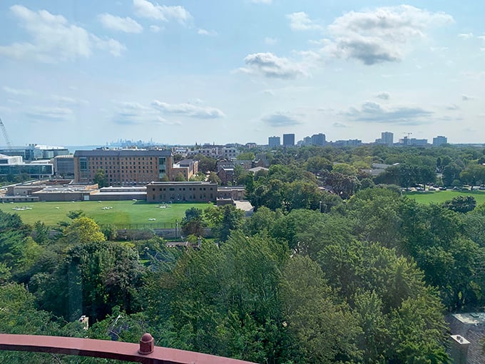 The reward for conquering those 141 steps: a breathtaking view of Evanston and Northwestern University that makes your quads' complaints worthwhile.