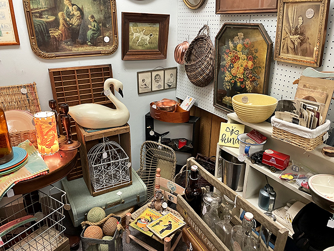 The corner where tchotchke dreams are made&mdash;from ceramic swans to vintage paintings, it's a gallery of the gloriously specific.