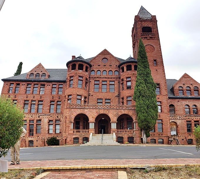 Imposing education! Preston Castle's red sandstone facade and towering presence must have made quite an impression on its young residents.