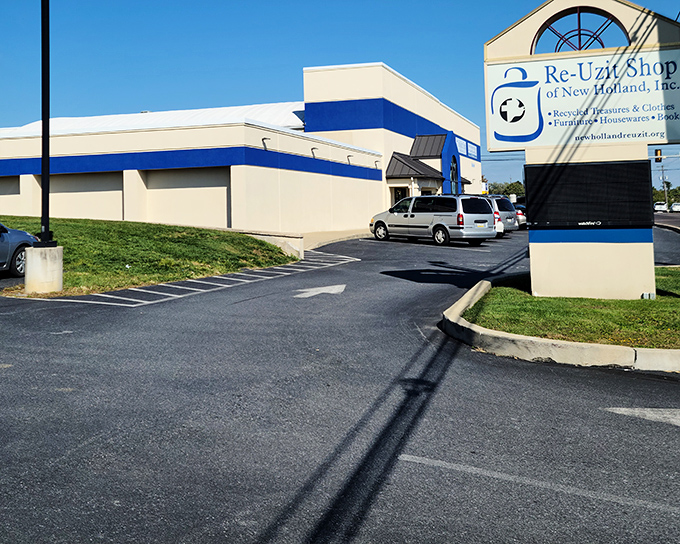 Re-Uzit Shop's sign promises exactly what you'll find inside &ndash; a second life for quality items at prices that make sense.