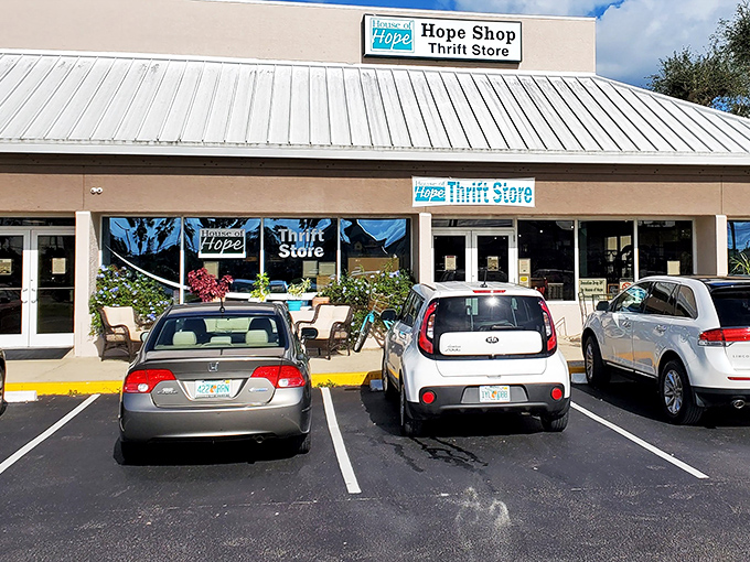 Hope Shop's welcoming exterior hints at the carefully curated treasures waiting just beyond those doors.