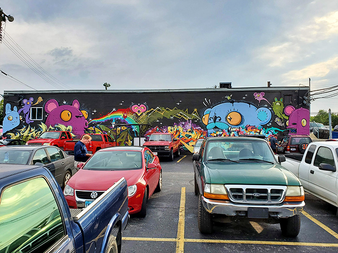 Cars fill the lot as bargain hunters flock to this year-round bazaar where one person's junk becomes another's joy.