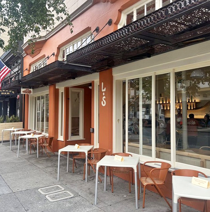 Outdoor tables where oyster dreams come true, one perfectly paired glass of champagne at a time.