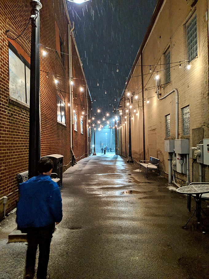 Even the alleyway beside The Plaza feels cinematic, with string lights creating an ambiance worthy of a romantic movie meet-cute or dramatic revelation.