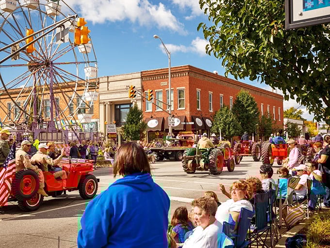 Nappanee's Apple Festival transforms Main Street into a celebration of all things apple, with tractors, ferris wheels, and enough pie to feed a small nation.