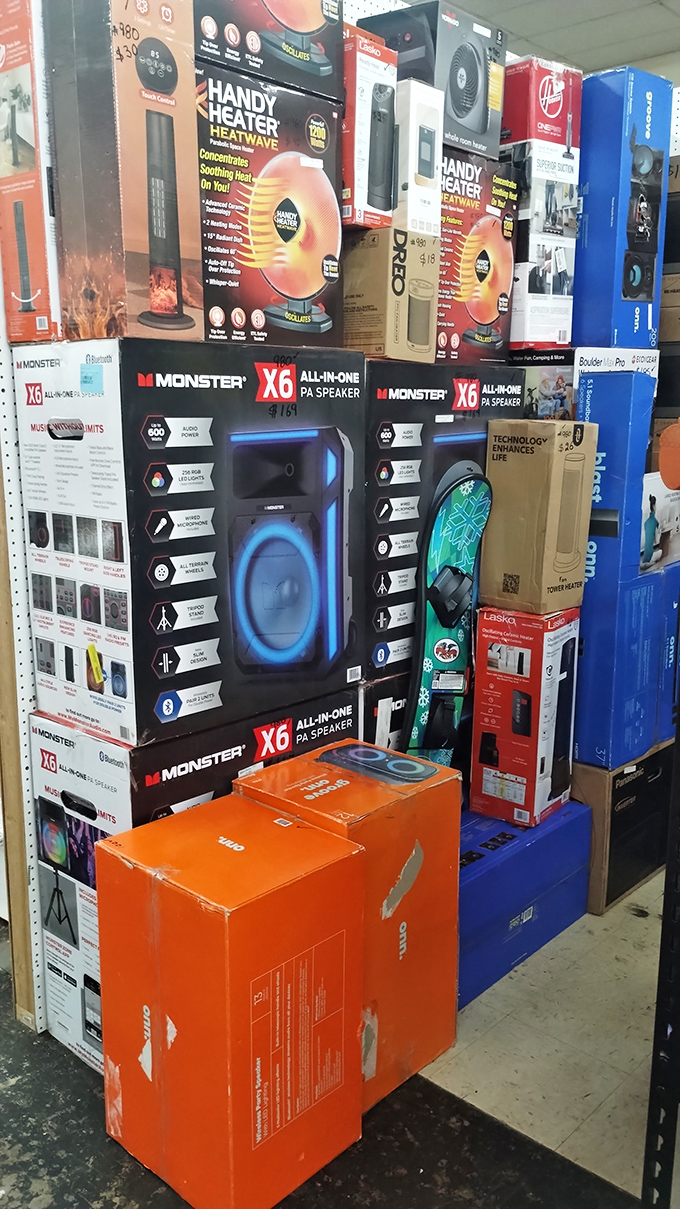 The electronics corner: where yesterday's must-have gadgets await their second chance to impress a new owner.