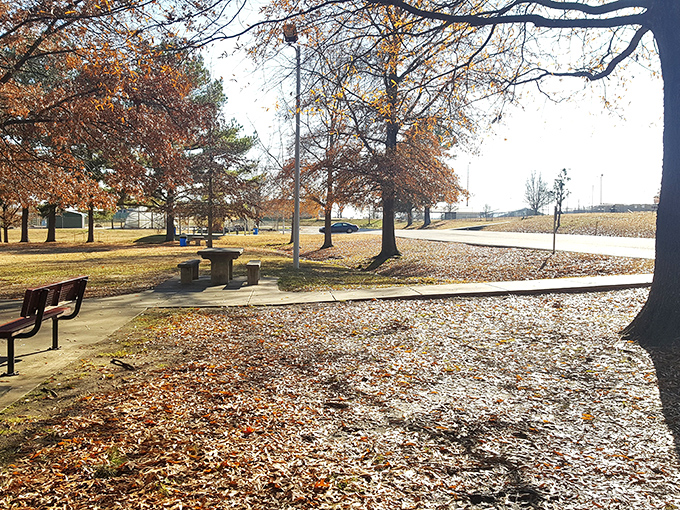 Fall in Clarksville paints the town in colors no interior decorator could afford, yet residents enjoy the show for free.