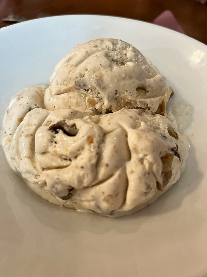 Ice cream that doesn't need sprinkles to make a statement. Creamy, dreamy, and worth loosening your belt another notch.