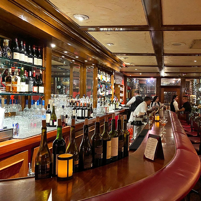 The bar where relationships begin, deals are made, and nobody's checking their phone. Bartenders here are therapists with better refreshments.