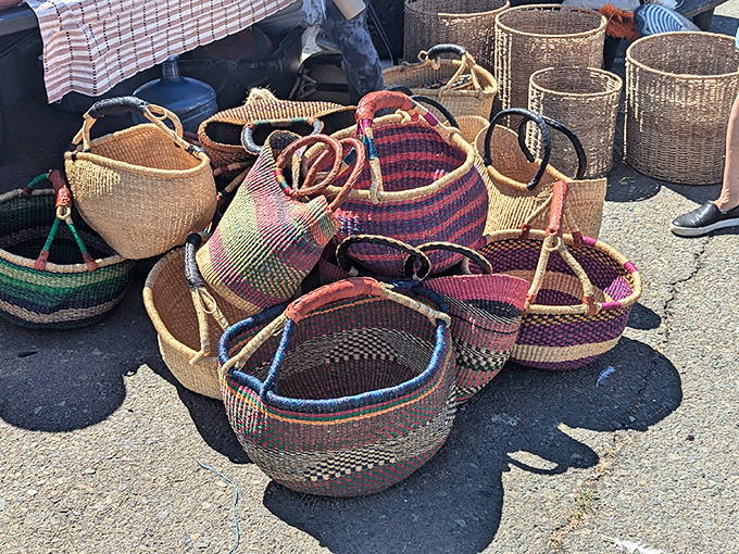 Basket case in the best way! These handwoven carriers combine practicality with artistry, perfect for farmers market runs or home organization.
