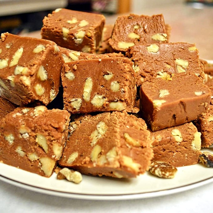 Fudge that would make grandma jealous! These walnut-studded squares aren't just dessert&mdash;they're edible nostalgia that melts away adult problems with each bite.