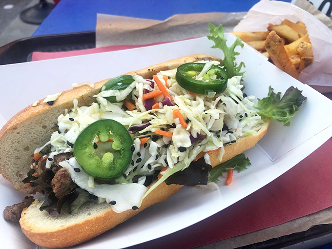 East meets Midwest in spectacular fashion. This Bulgogi Banh Mi sandwich proves that cultural fusion isn't just a concept&mdash;it's a delicious reality at Hi-Pointe.