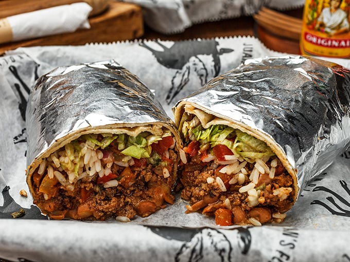 This isn't just a burrito&mdash;it's a silver-wrapped flavor bomb where rice, beans, and seasoned meat achieve the perfect balance of power in every bite.