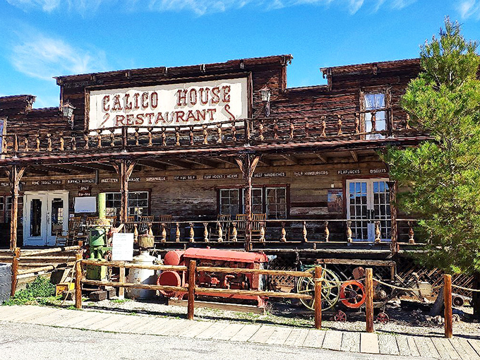 The Calico House Restaurant promises sustenance for weary time travelers, with more comfortable seating than the original miners ever enjoyed.