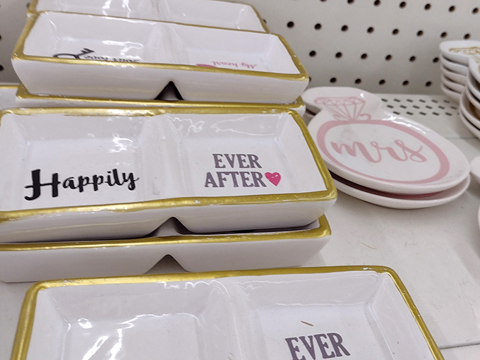 Wedding-themed ceramics that prove "happily ever after" doesn't require the "ever after" payment plan that comes with most bridal registries.