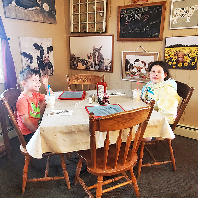 A table where memories are made between sips of chocolate milk and crayon masterpieces on paper placemats.