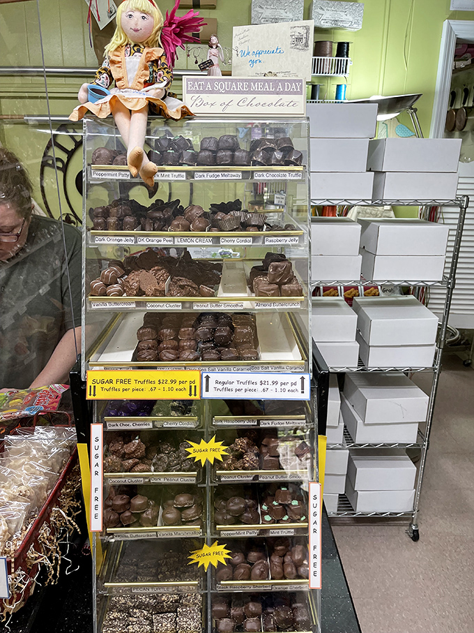 The chocolate display case&mdash;where resistance is futile and "I'll just have one" becomes the day's biggest lie.