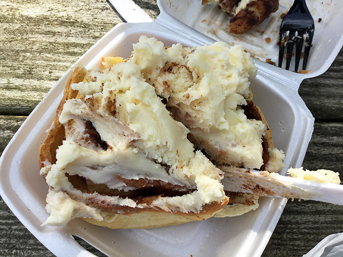 The cinnamon roll with frosting: where decadence meets more decadence. Diet plans come here to die a glorious death. 