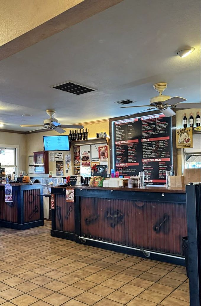 Where the magic begins &ndash; the counter where orders are placed and barbecue dreams come true. Simple, rustic, and focused on what matters.