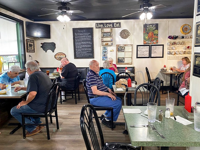 A dining room filled with regulars who know they've found their spot. The kind of place where everybody might not know your name yet, but they will soon.