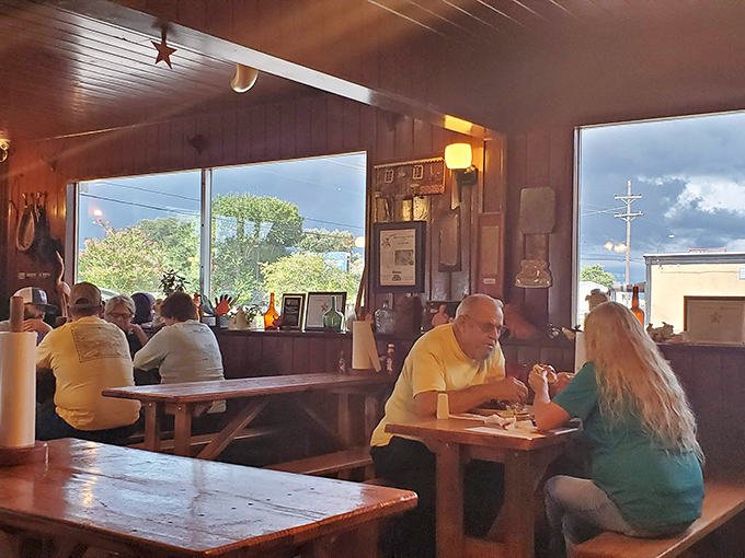 Where strangers become neighbors, if only for the length of time it takes to devour a plate of excellent barbecue.