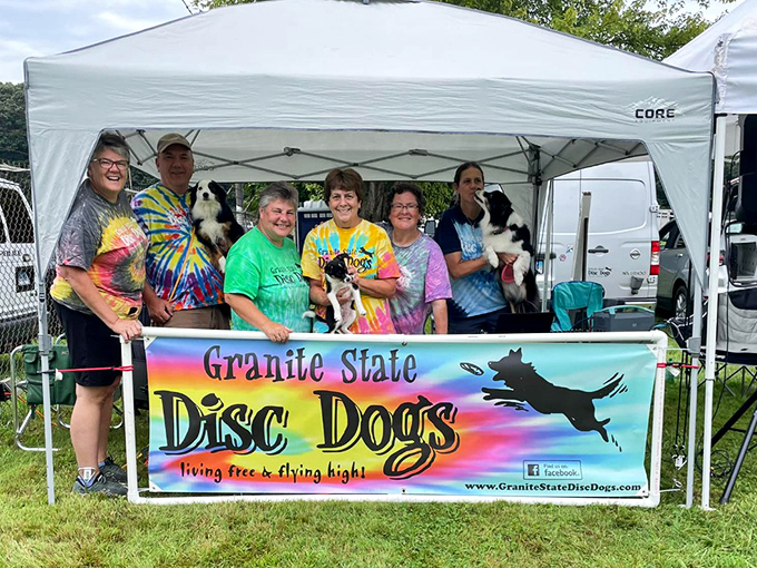 The Granite State Disc Dogs booth shows that Chester welcomes all kinds of talent &ndash; including the four-legged variety that can really catch some air.