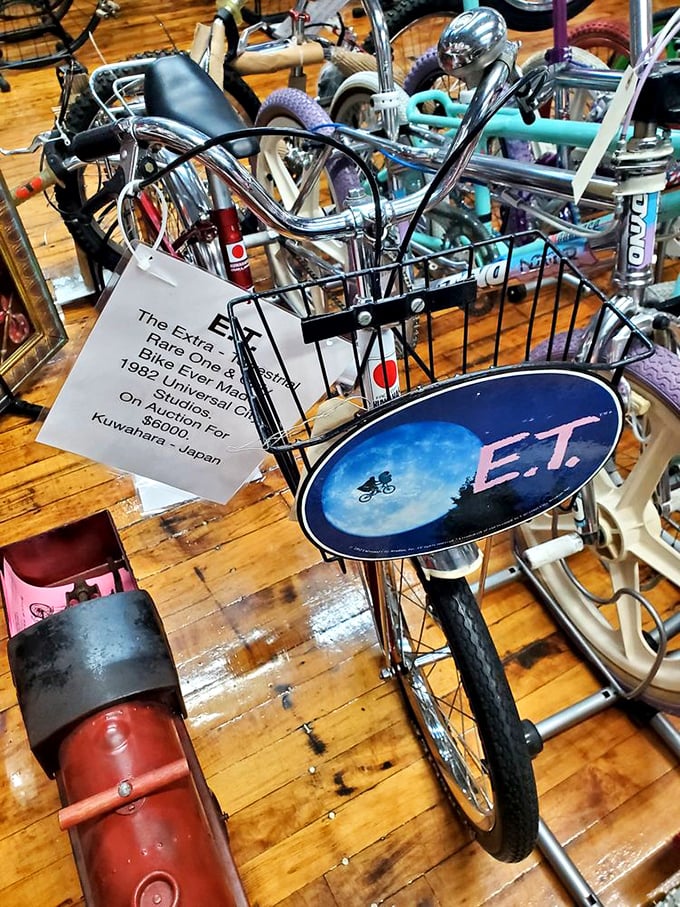 The E.T. bike represents perhaps cinema's most famous bicycle, forever associated with silhouettes flying across the moon and making children of the '80s cry.