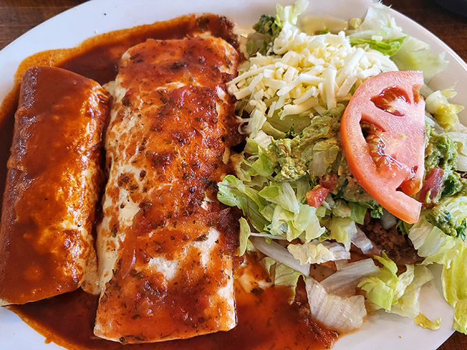 These enchiladas aren't just served &ndash; they're presented with the confidence of something that knows it's about to rock your world.