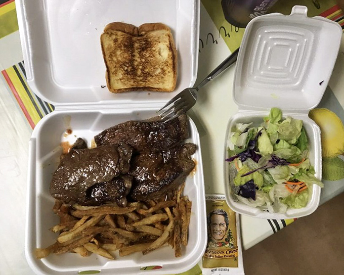 Even takeout gets the royal treatment&mdash;juicy steak, crispy fries, and fresh salad packaged with care for at-home indulgence.