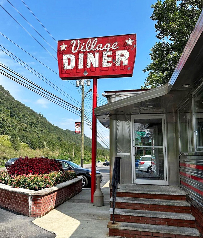 That entrance has welcomed hungry souls through every season &ndash; the red sign promising salvation from hunger just steps away.