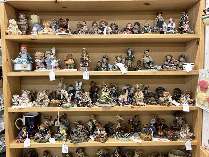 These figurines aren't just collecting dust&mdash;they're collecting stories. Each tiny face seems to ask, "Remember when I sat on Grandma's shelf?"