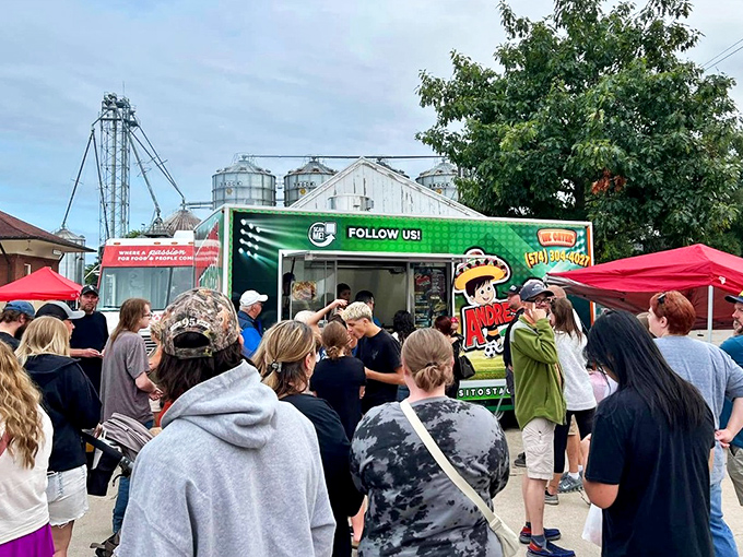Food trucks at local festivals prove that some of Nappanee's best flavors come in mobile packages—just follow the crowds and your nose.