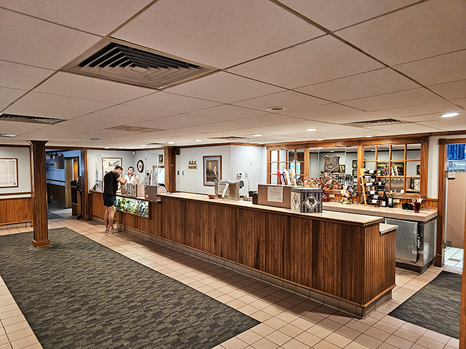 The front counter has witnessed more family celebrations than a Hallmark executive. Wood paneling that's seen generations come and go.
