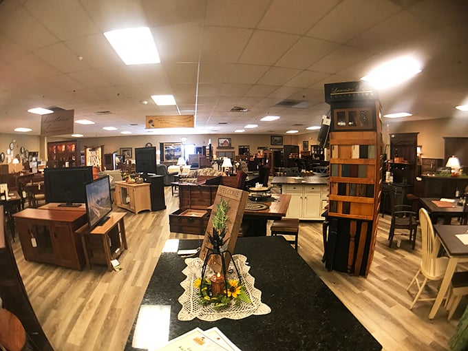 A showroom of furniture built to become family heirlooms. Each piece silently judges the wobbly table you've been meaning to fix for years.