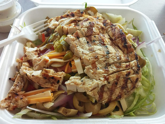 When you tell yourself you're "eating healthy" but still want flavor that doesn't quit. This grilled chicken salad is self-care on a plate.