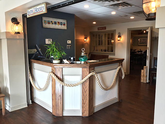 The host station welcomes you with nautical ropes and wooden accents&mdash;your first hint that you're leaving Pennsylvania behind for a few delicious hours.