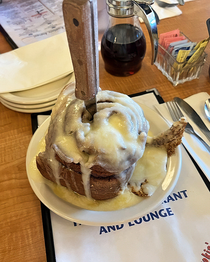 The cinnamon roll&mdash;a spiral-bound love letter to butter and cinnamon, wearing its glaze like a prom queen's tiara.