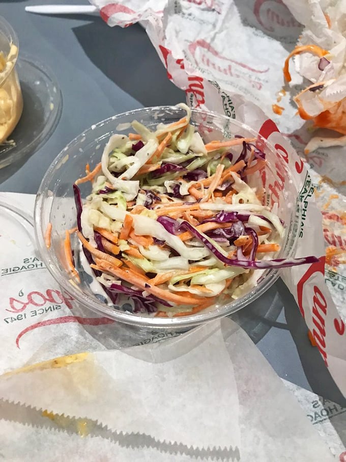 This isn't just coleslaw; it's a crunchy, vibrant counterpoint to rich sandwiches&mdash;the unsung hero of the Campo's experience.