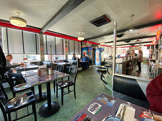 Booths designed for leaning in—for conversations about the weather, baseball, and whether to split that last piece of pie.