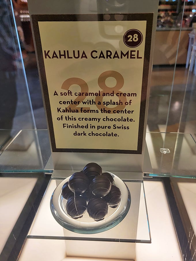 Kahlua Caramel: where coffee liqueur meets buttery caramel in a dark chocolate embrace&mdash;a cocktail and dessert rolled into one bite.