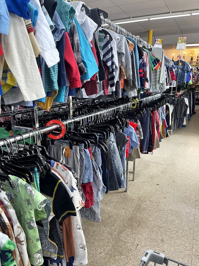 Kid's clothes galore for the small humans who somehow outgrow everything overnight, saving parents' sanity and their savings accounts simultaneously.